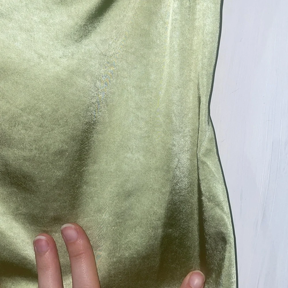 Princess Polly | Dresses | Princess Polly Light Green Satin Mini Dress ...